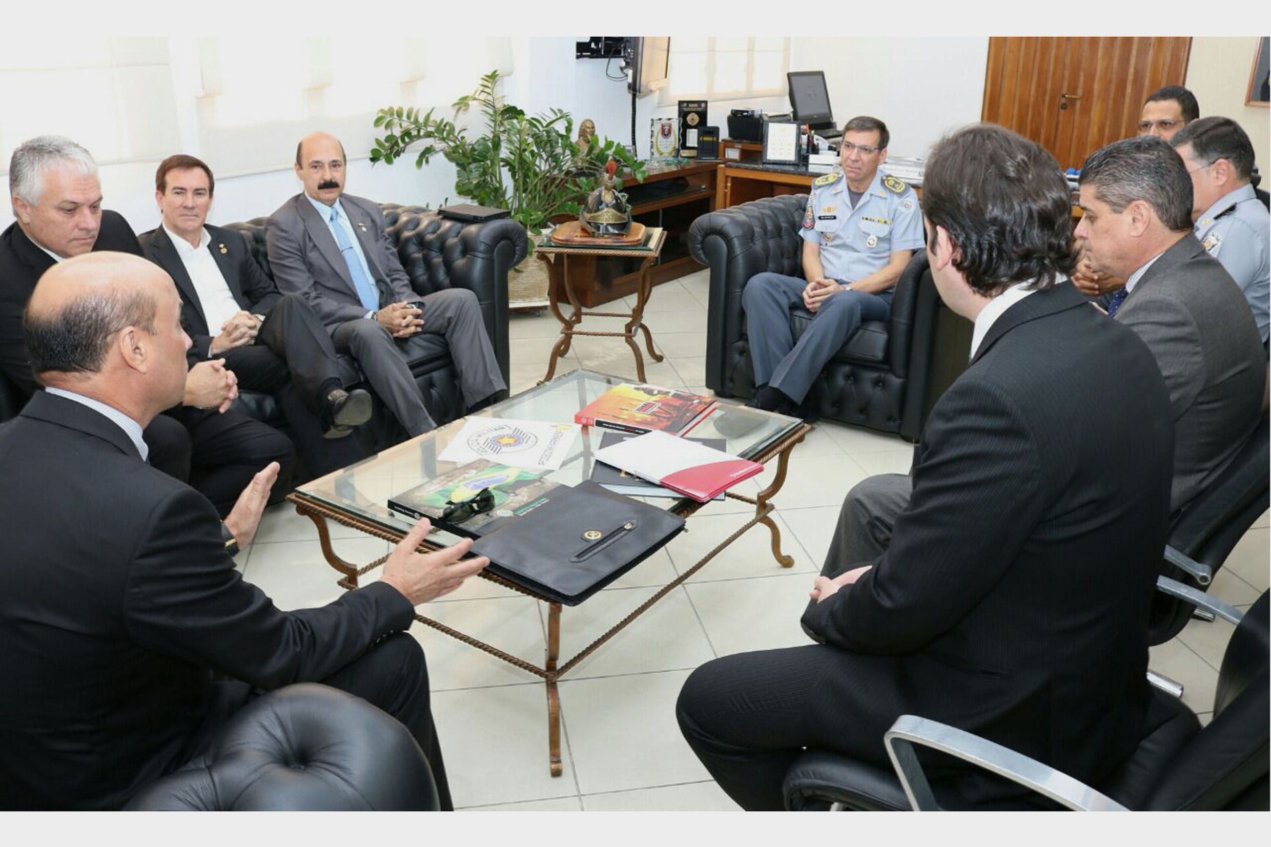 Reunião com o Comando da PM e o presidente da ASSPM
